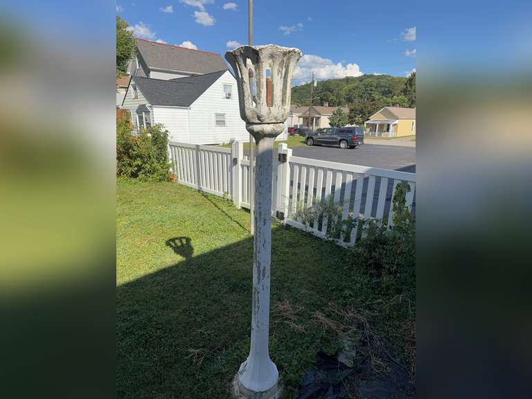 6 1/2 Foot tall concrete lamp post. No electrical hardware included, no ...