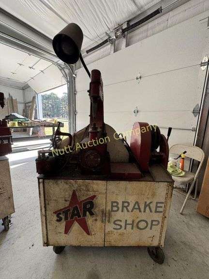 Star Machine & Tool Co drum brake reliner machine Sr# 2250, Model 1045 ...