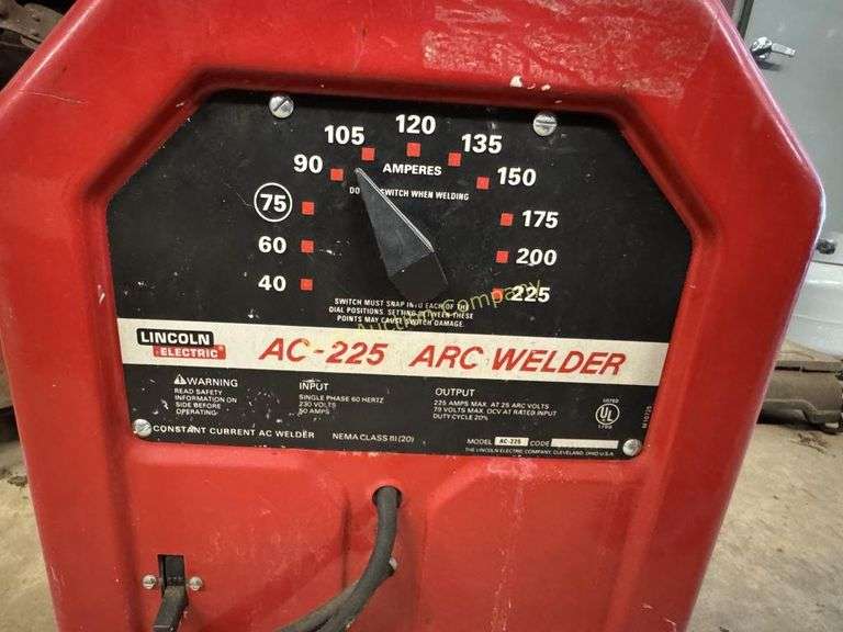 Lincoln AC-225 arc welder - Nutt Auction
