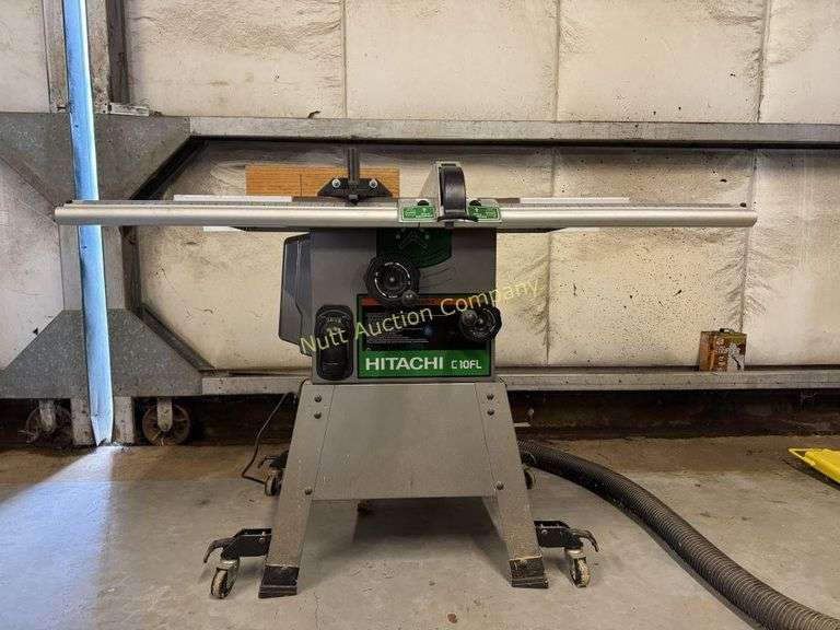 Hitachi C10FL 10 in Table Saw 120v, NO N51231, vacuum hose not included - Nutt Auction