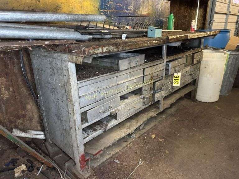 Workbench with drawer 6'x2' - Nutt Auction
