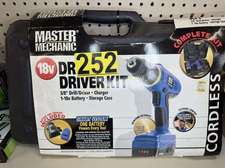 Power tools Master Mechanic 18v drill driver kit, Genesis 20v impact ...