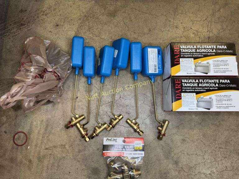 Farm tank float and check valves - Nutt Auction