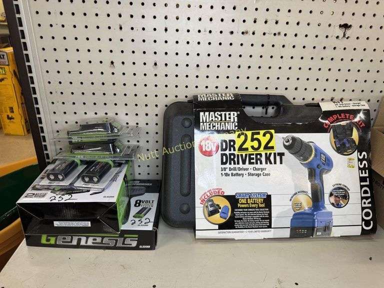 Power tools Master Mechanic 18v drill driver kit, Genesis 20v impact ...