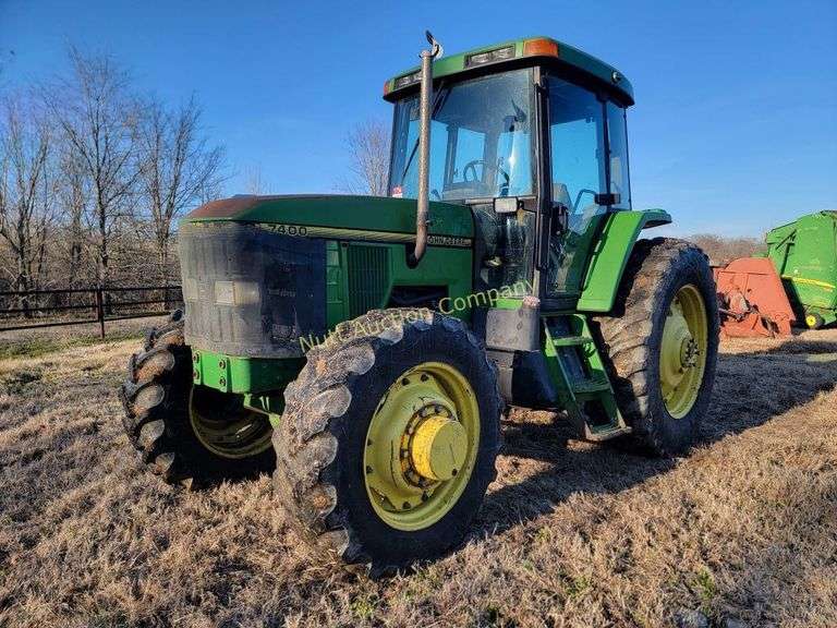 John Deere 7400 Tractor MFWD with cab 3 set of remotes, 386 hours ...