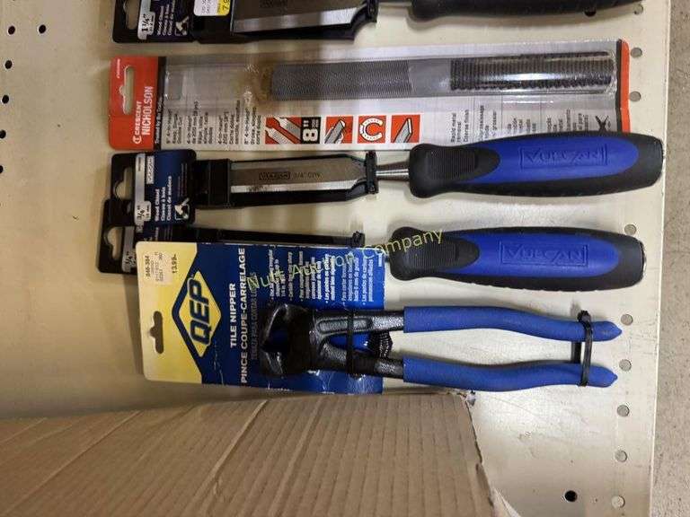 Qep tile nippers, DascoPro mason chisel 1 1/4in cut & files - Nutt Auction