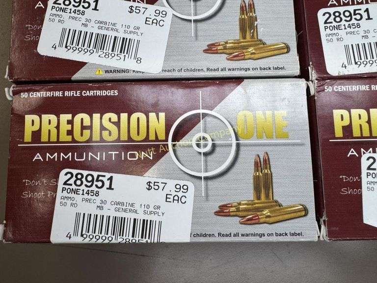 Precision One, .30 Carbine, 110 gr., 200 rounds - Nutt Auction