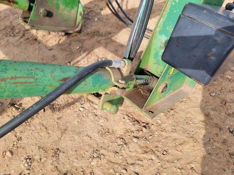 John Deere 148 front end loader w/ hay forks SN E0148035377N - Nutt Auction