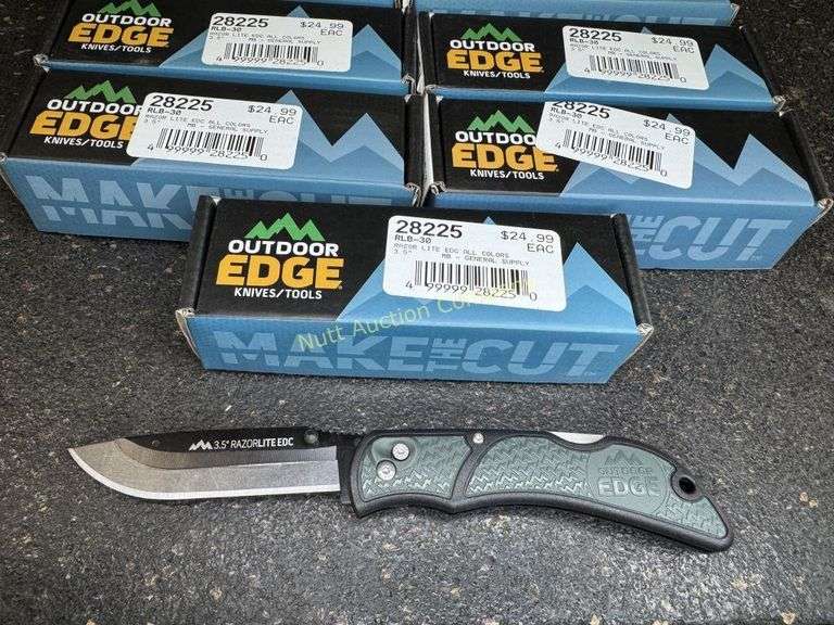 Outdoor Edge 3.5" Razor Lite EDC Knife (Qty 8) - Nutt Auction