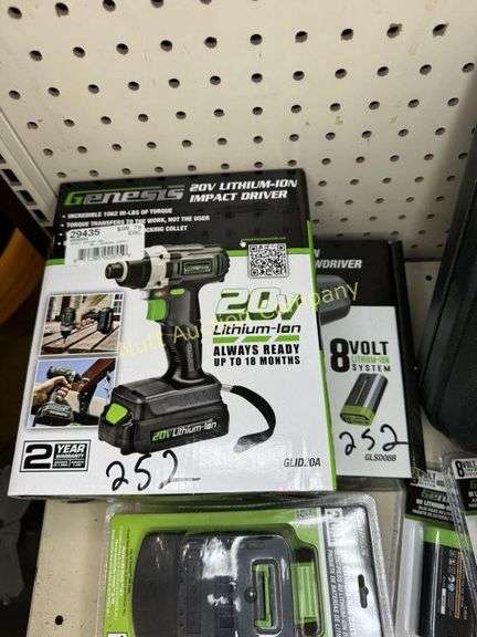 Power tools Master Mechanic 18v drill driver kit, Genesis 20v impact ...