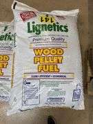 Lignetics wood pellet fuel 40lb bags (11) - Nutt Auction