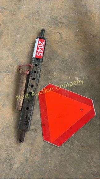 Tractor Draw Bar, Hitch Pin and Safety Triangle Cat 2 draw bar - Nutt Auction