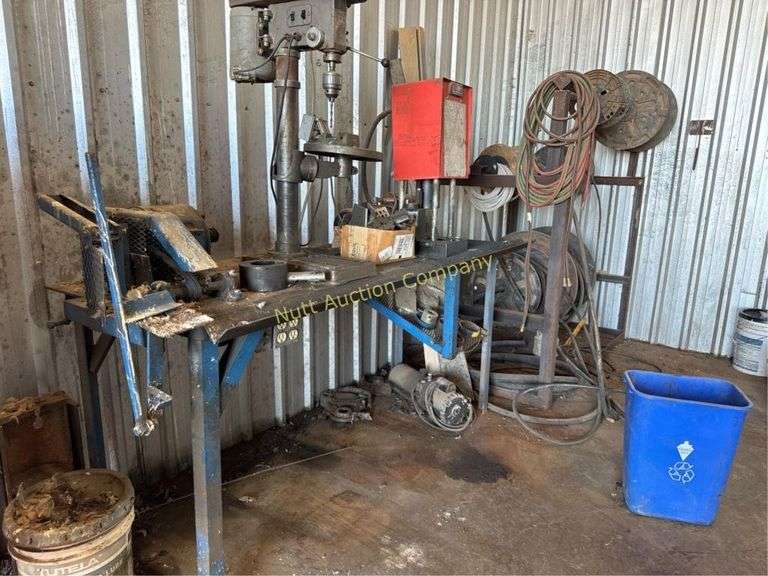 Weatherhead Super I Hydraulic Hose Crimping Machine with fittings and assorted hardware. With ...