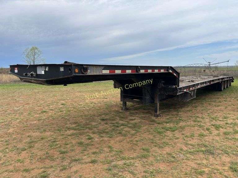 2014 Kaufman 36' tandem axle drop deck trailer with 5' dove and ramps ...