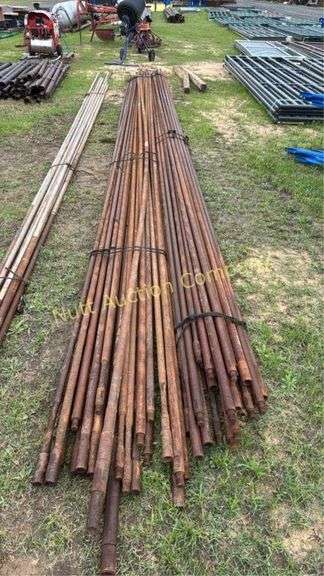 2 Bundles Sucker Rods 25pcs per Bundle-Weight Bars - Nutt Auction