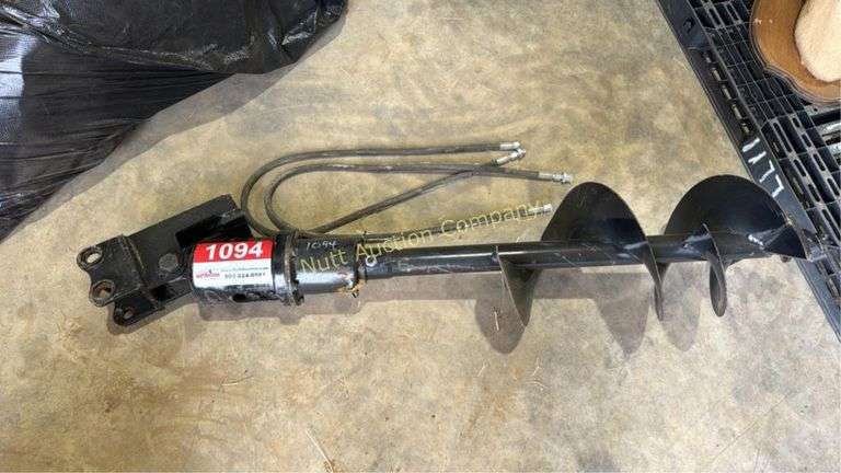 Mini Excavator 12in Auger w/hoses - Unused - Nutt Auction