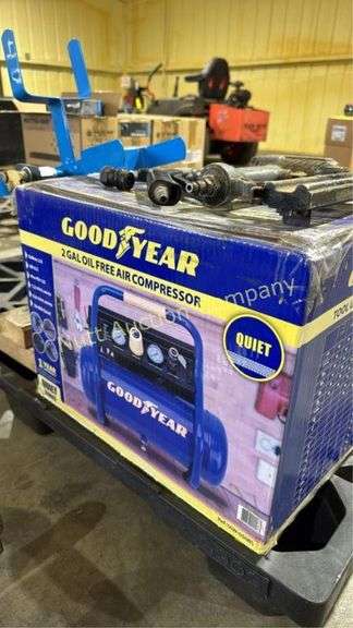 New Air Compressor, Hose Reel, Air Tools - Nutt Auction