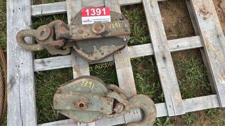 Snatch Blocks with Cable (Qty 2) - Nutt Auction