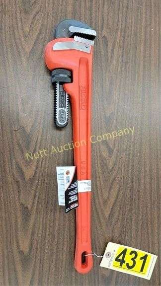 RIDGID 24-Inch Heavy Duty Pipe Wrench, Made in USA - Nutt Auction