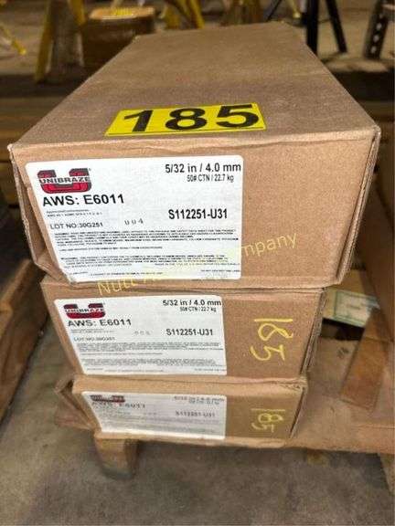 Unibraze Welding Electrodes E6011, 5/32 in Diameter, 50 lbs., AWS ...