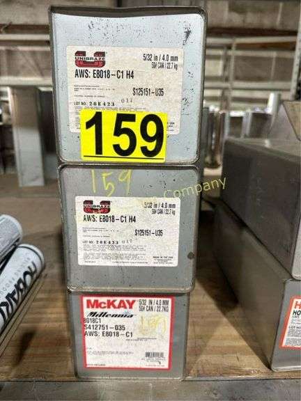 McKay & Unibraze Welding Electrodes, AWS E8018-C1, 5/32 in, 3x50 lb ...