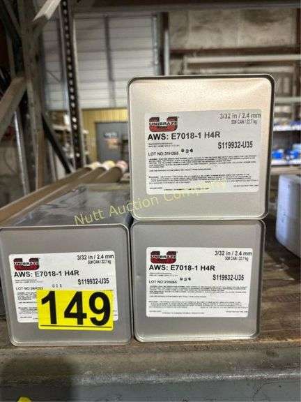 Unibraze E7018-1 H4R Welding Electrodes, AWS E7018-1, 3/32 in Diameter ...