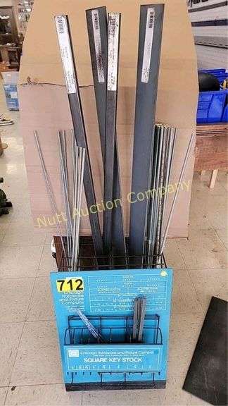 Chicago Hardware Square Key Stock & Flat Iron - Nutt Auction