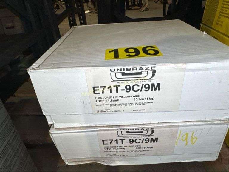 Unibraze E71T-9C/9M Flux Cored Arc Welding Wire, 1/16", 33 lbs. - Nutt ...