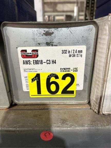 Unibraze E8018-C3 H4 Welding Electrodes, 3/32 in Diameter, 50 lb. Can ...