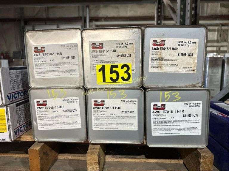 Unibraze E7018-1 H4R Welding Electrodes, 5/32 in Diameter, 6-50 lbcans ...