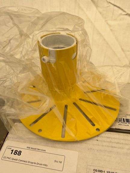 (2) PVC Quick Connect Drop-In Drain Kits - NW Asset Services