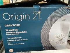-ORIGIN 21- Grayford 18-Light LED Starburst Chandelier - NW Asset Services