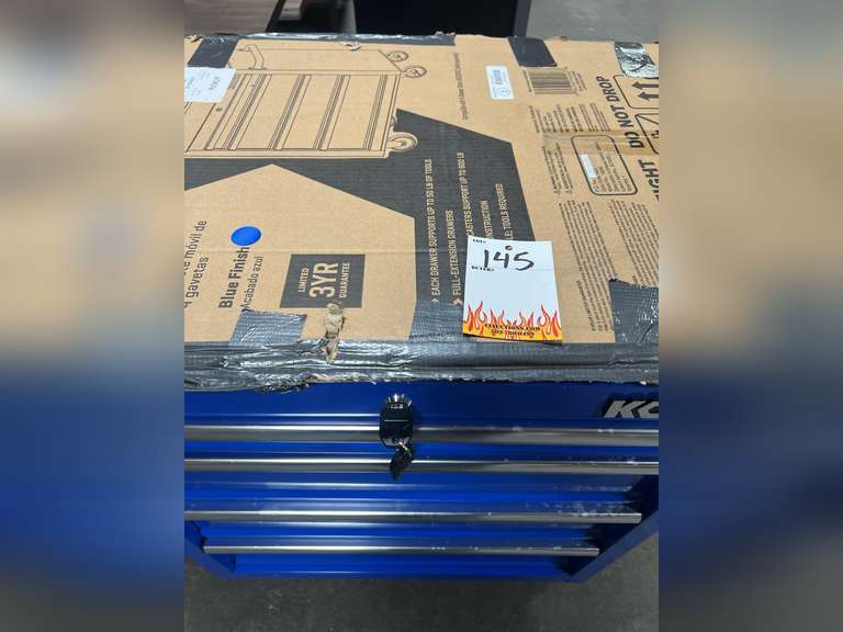 Kobalt 4 Drawer Rolling Tool Base Cabinet with Blue Finish Locking with ...