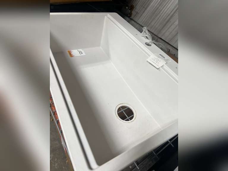 Allen & Roth Single Drain Drop In Heavy Duty Plastic Single Faucet Sink ...