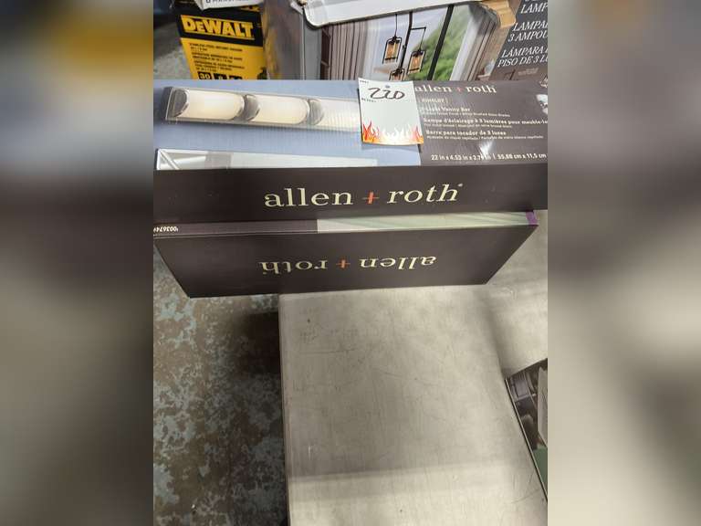 1) Allen/Roth 3-Light Vanity Bar Brushed Nickel Finish; 1) Allen/Roth 3 ...