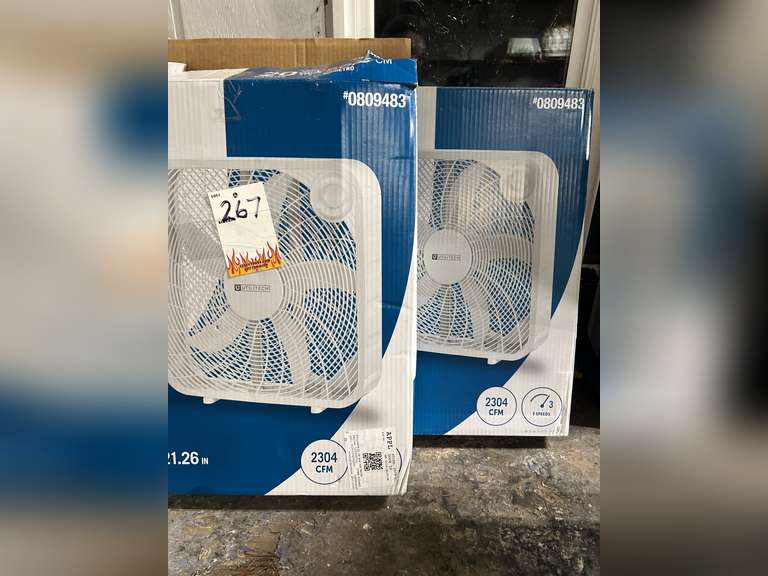 (2) UTILITECH 20" BOX FANS, UNCHECKED - NW Asset Services