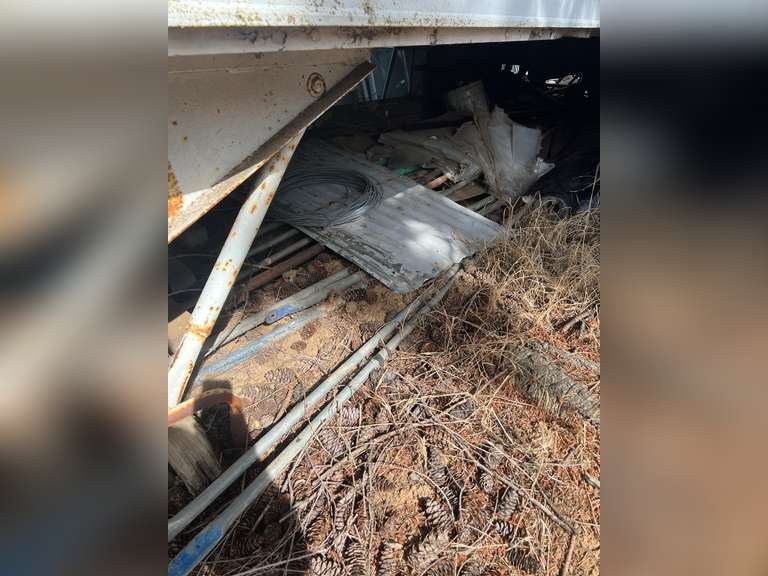 Complete contents underneath semi trailer/storage building; scaffolding ...