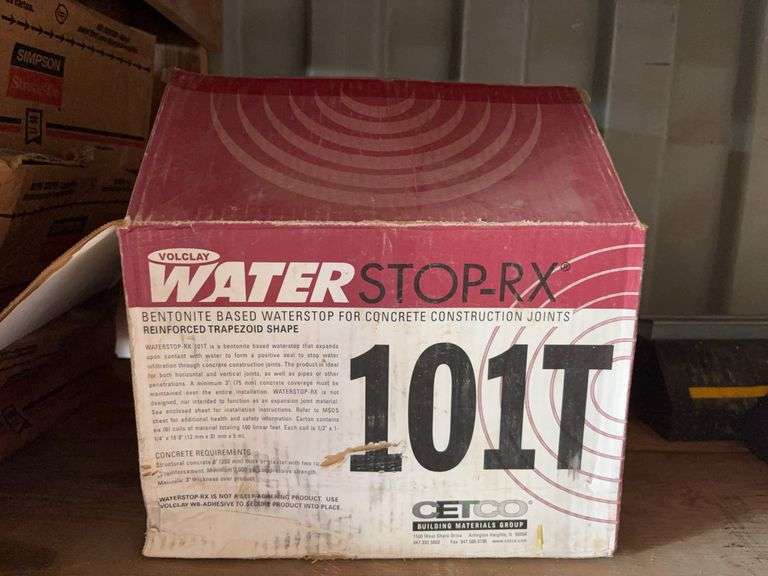 Volclay Water Stop-RX 101T Waterstop for Concrete Construction Joints ...