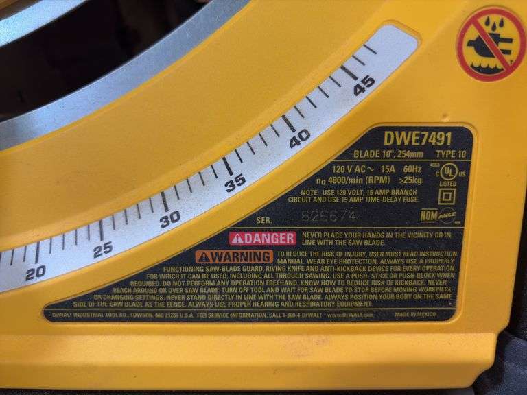 DeWalt DWE7491 10" Table Saw - NW Asset Services