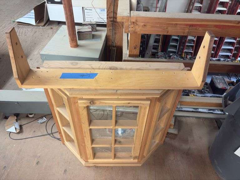 Custom Wood Frame Window - 36.5"W x 11"D x 34"H - NW Asset Services