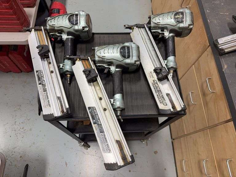 (2) Metabo HPT NR90AE 3-1/2" Strip Nailers & Hitachi NR90AE 3-1/2 ...