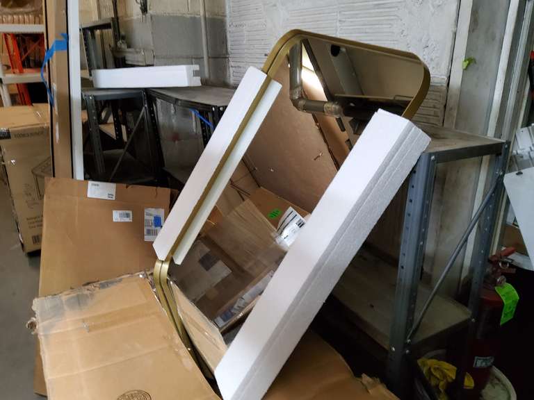 NEW MIRROR 24 X 36 ROUND CORNER METAL FRAME - #1 Online Auctions LLC