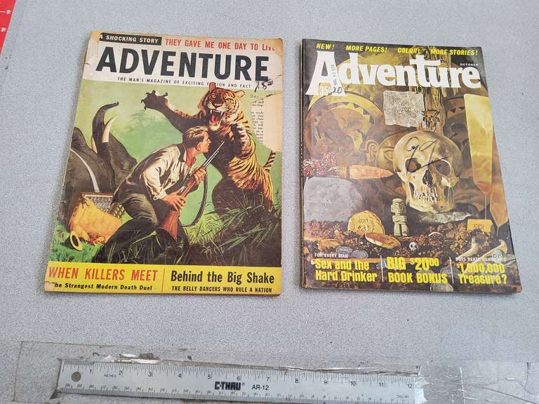 2 VINTAGE ADVENTURE MAGAZINES 1955 AND 1964 - #1 Online Auctions LLC