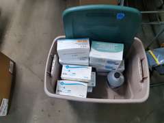 TUB WITH LID AND FACE MASKS - #1 Online Auctions LLC