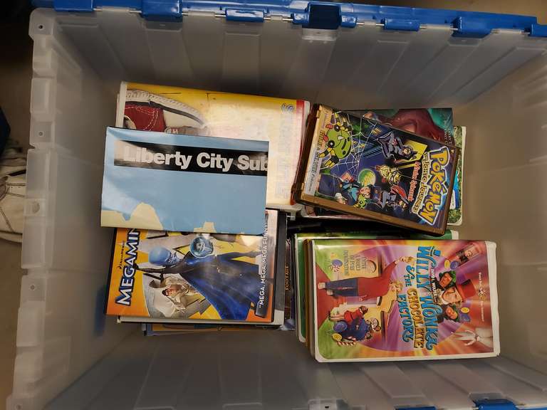 TUB WITH VHS TAPES - #1 Online Auctions LLC