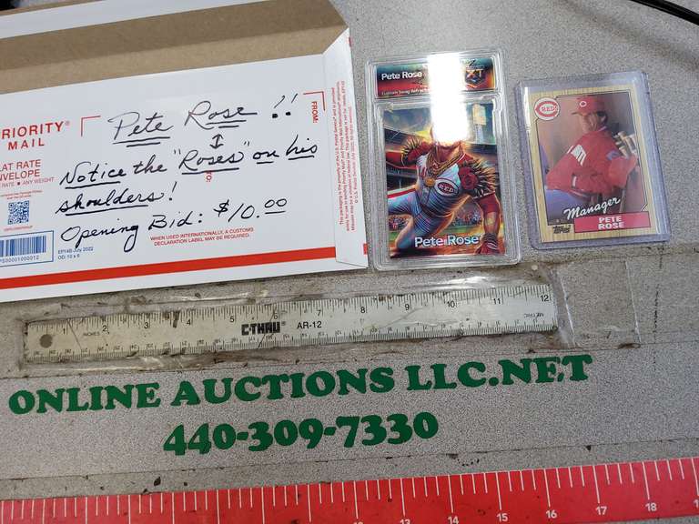 PETE ROSE CARD, THE ONE WITH ROSES!!! - #1 Online Auctions LLC