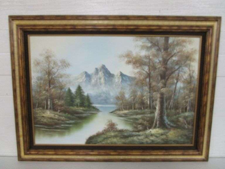 Framed Landscape Oil On Canvas - Signed L. Martin - Oberman Auctions