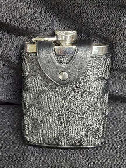 Coach Outlet Flask In Signature Canvas - Oberman Auctions