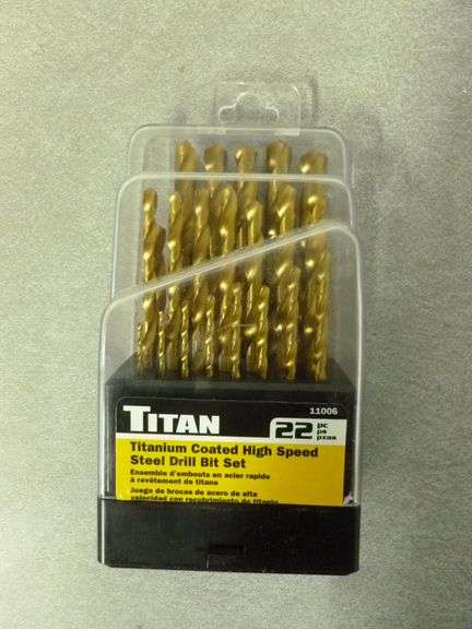 Titan 22 Piece Drill Bit Set - Oberman Auctions