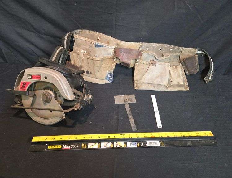 Sears Craftsman Circular Saw, Tool Belt & Measuring Stick - Oberman ...